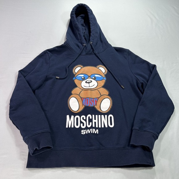 Moschino | Shirts | Moschino Swim Hoodie Mens Medium Bear Graphic ...